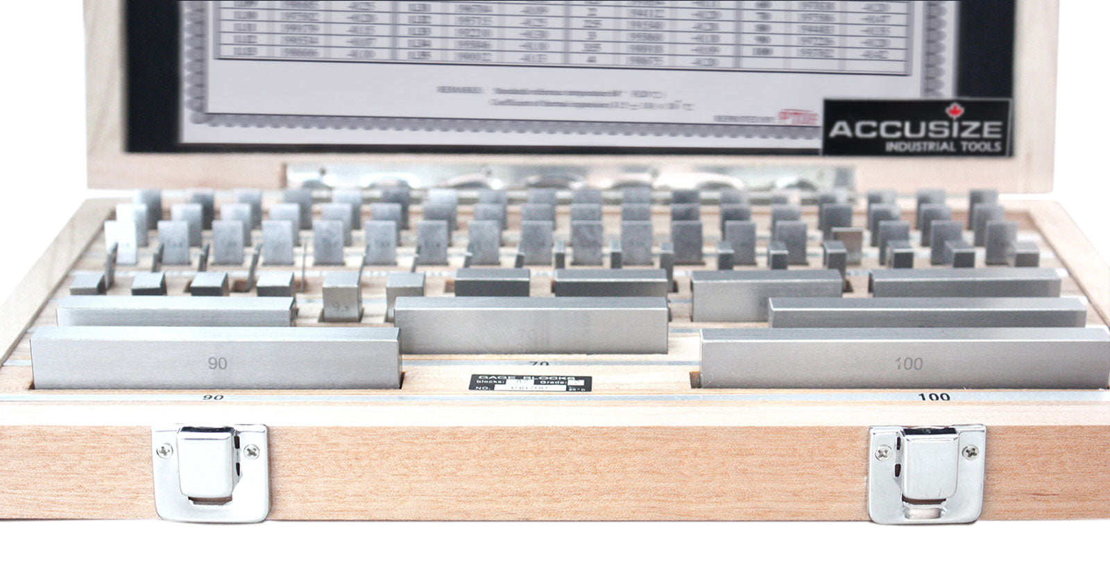 87 pc Metric Gage Block Set, Grade 0 to 2, DIN861 Germany Standard wit