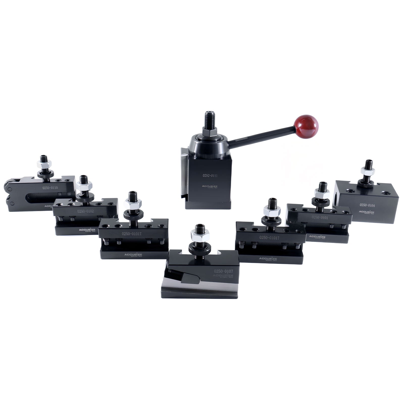 6-12" Wedge Type Quick Change Tool Post 8 Pcs/Set for 100 AXA, #0251-0