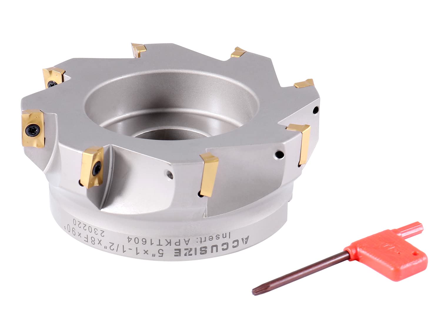 4508-0022B, 5" x 1-1/2" 90 Deg. Square Shoulder Indexable Face Mill w/