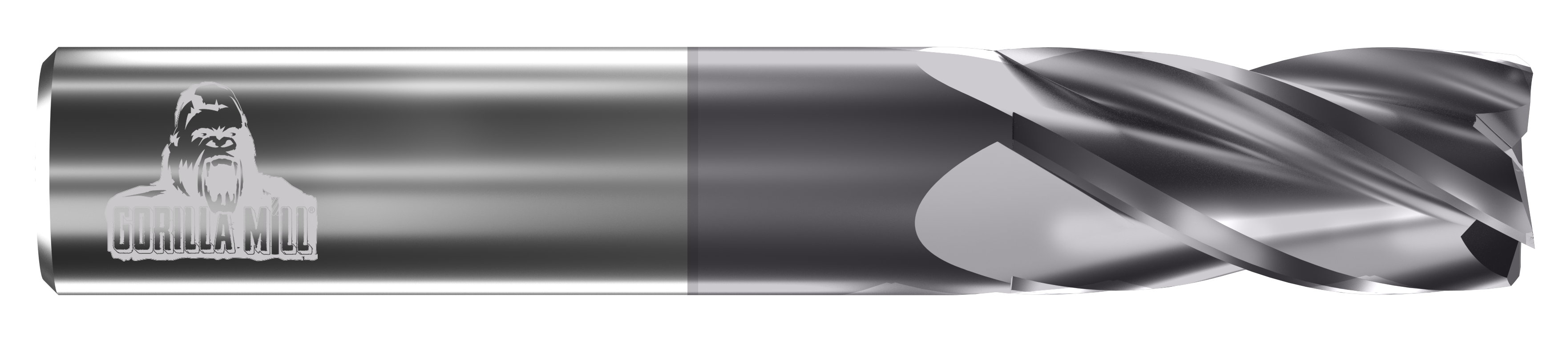 Gorilla 4 Flute Square End TiALN Coated End Mills, Inch, Standard Perf