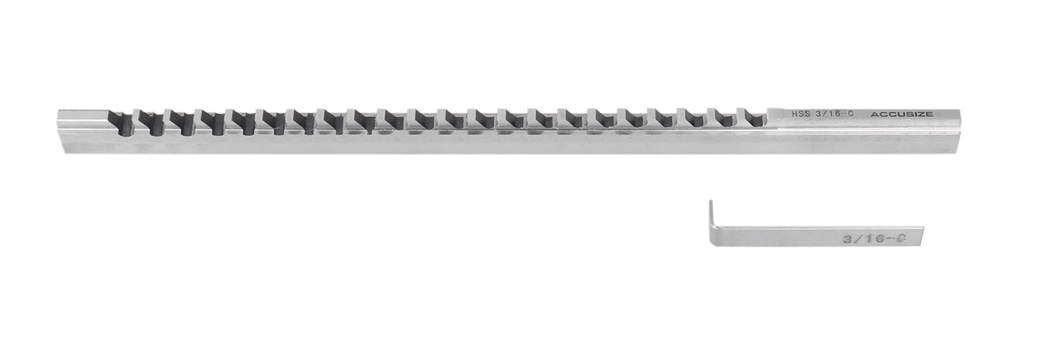 H.S.S. Keyway Broach, Metric, Inch, Style A, Style B, Style C, Style D