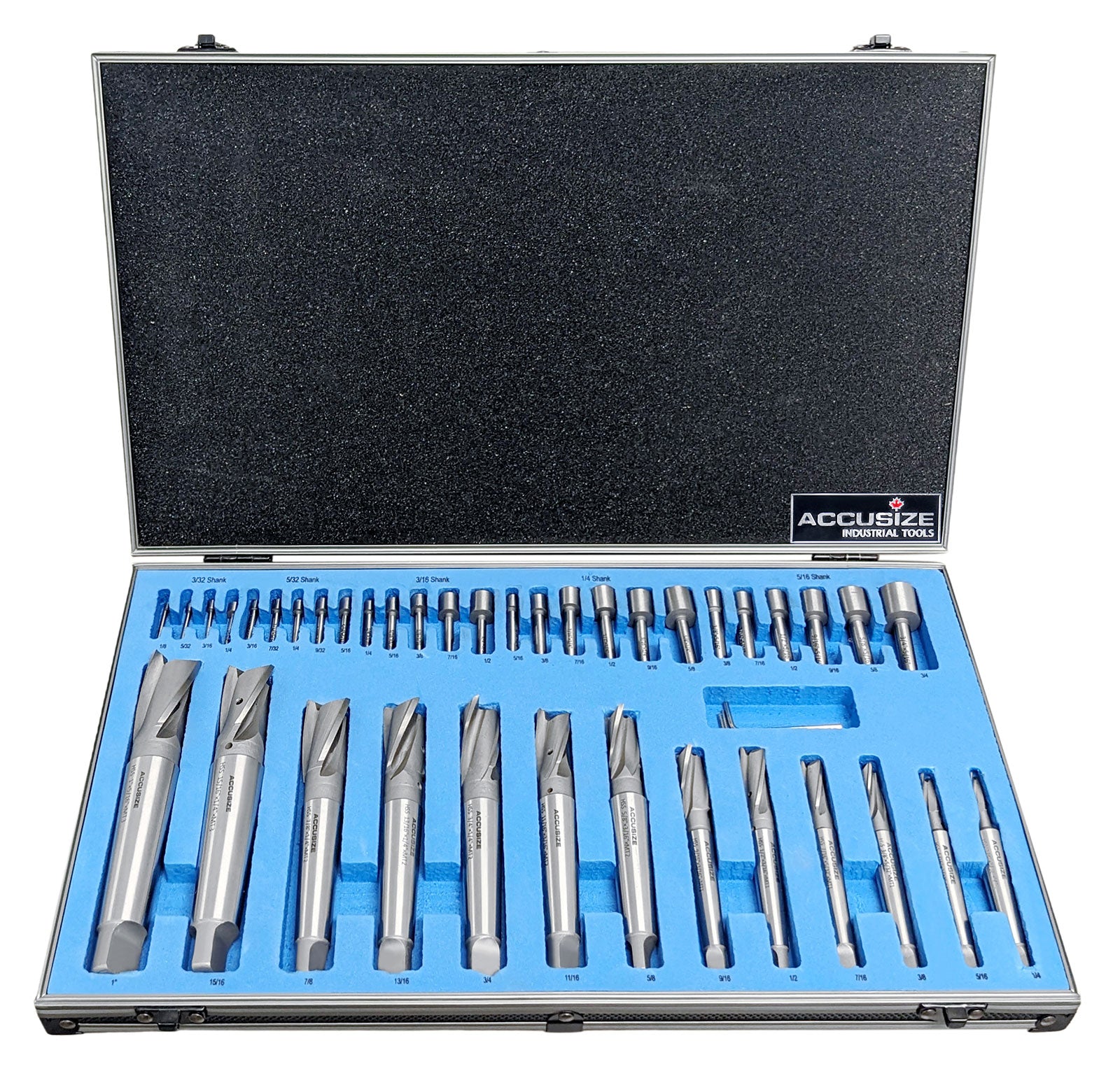 39 Ps/Set HSS Interchangeable Pilot Counterbore Sets, Straight Shank o