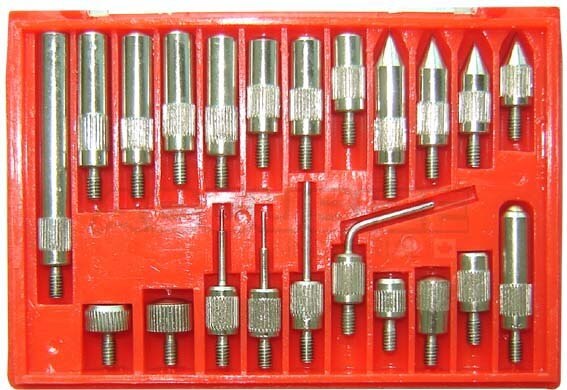 22 Piece, #4-48 Inch Thread, Steel, Drop Indicator Point Kit, EG03-010