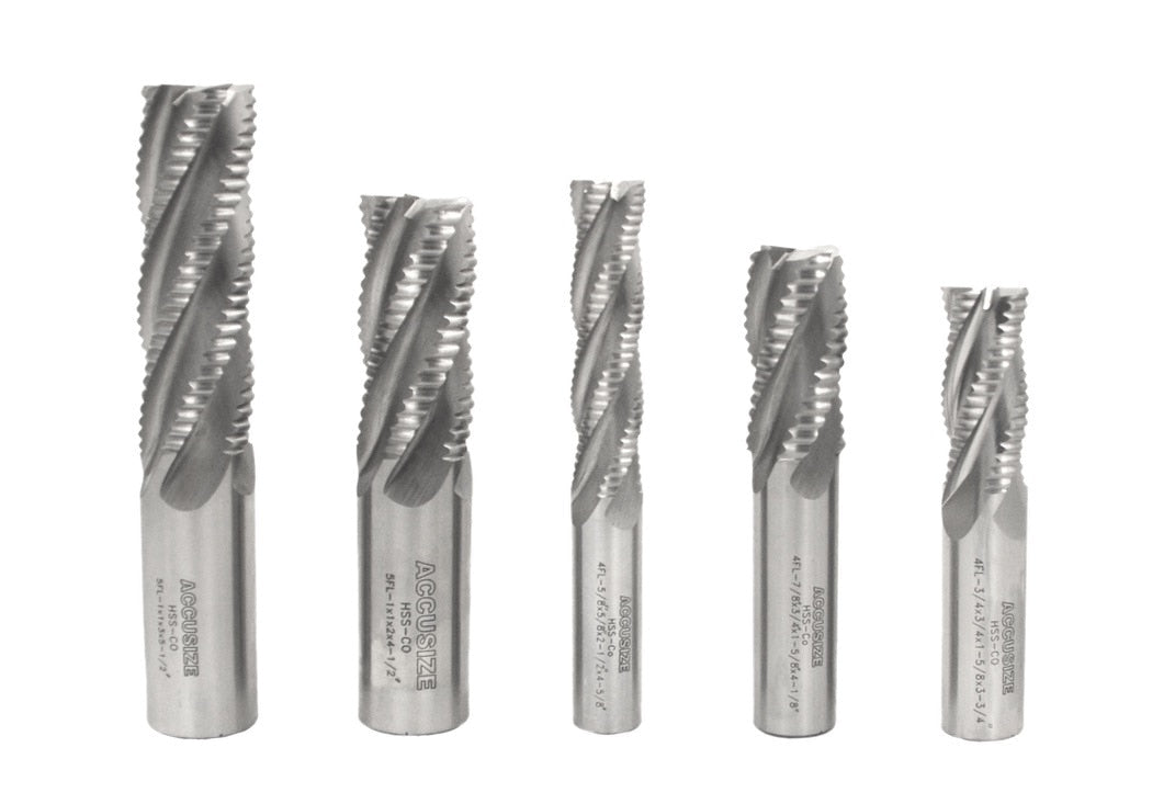 Accusize M42-8% Cobalt Roughing End Mills, Standard Tooth