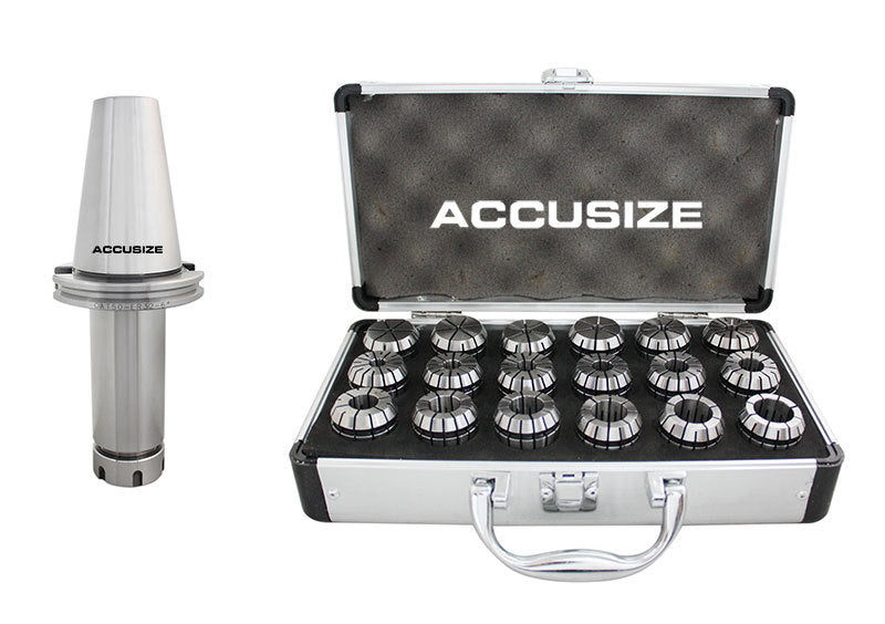 6" CAT50 V-FLANGE ER32 Collet Chuck & an ER-32 18 ps/set Collets Range