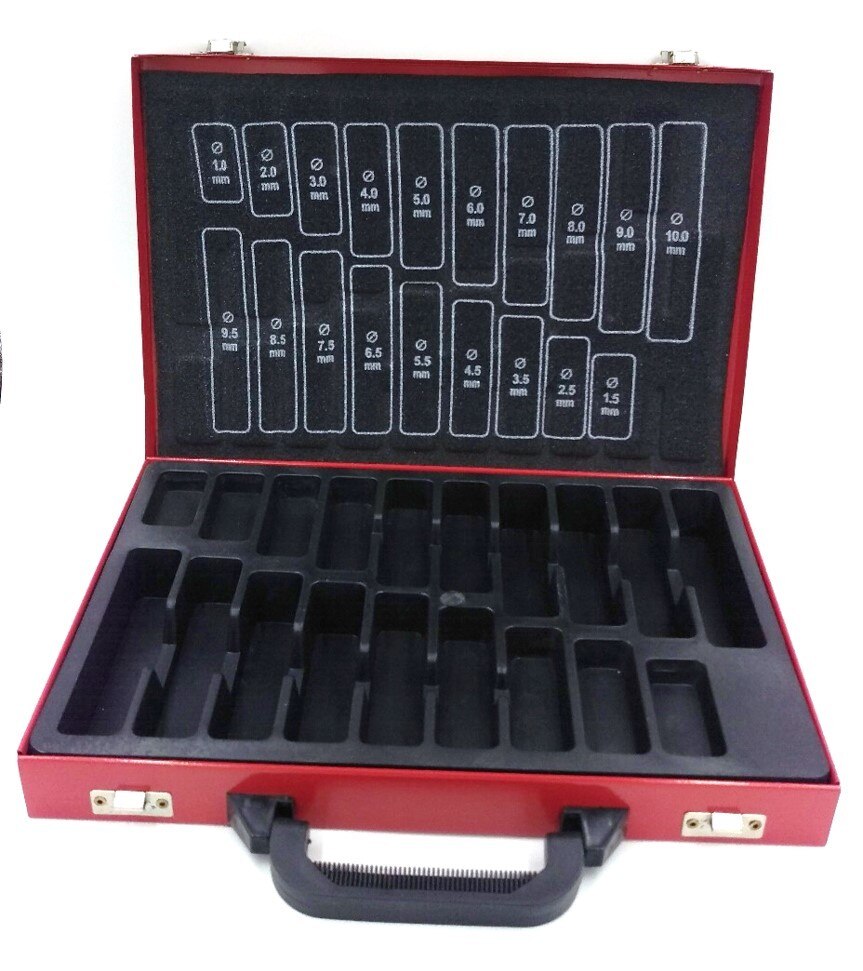 Brand-new Empty Metal Boxes for Drills, Drill Size from ø1mm to ø10mm