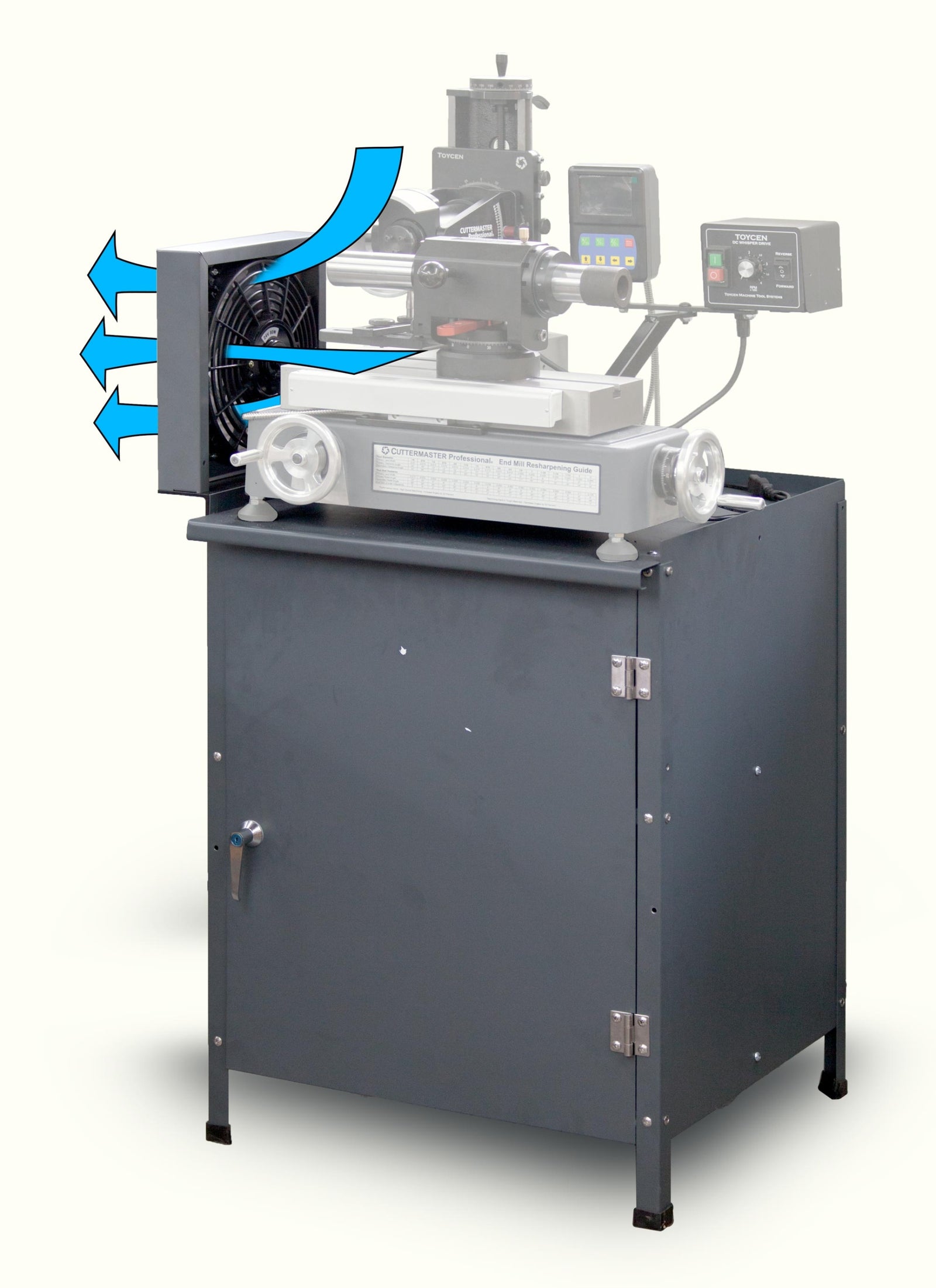 Cuttermasters Tool Grinder Cabinet Base with Filter Fan