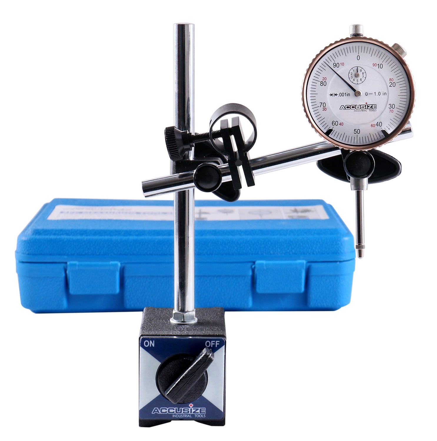 EG00-1038, Measuring Tools Set, 1"X0.001" Dial Indicator & a 60kgs Mag