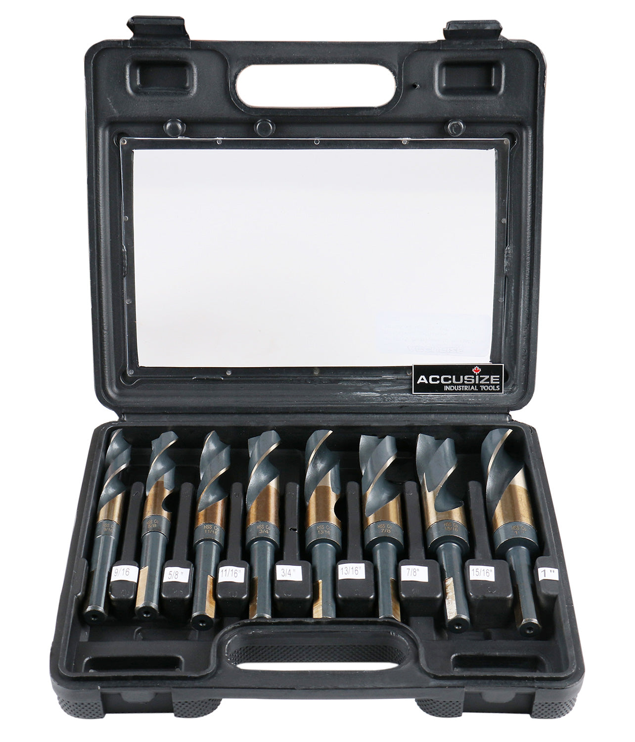 H516-6507, 8 ps/set 1/2" Shank M35(HSS+5%cobalt) Silver & Deming Drill