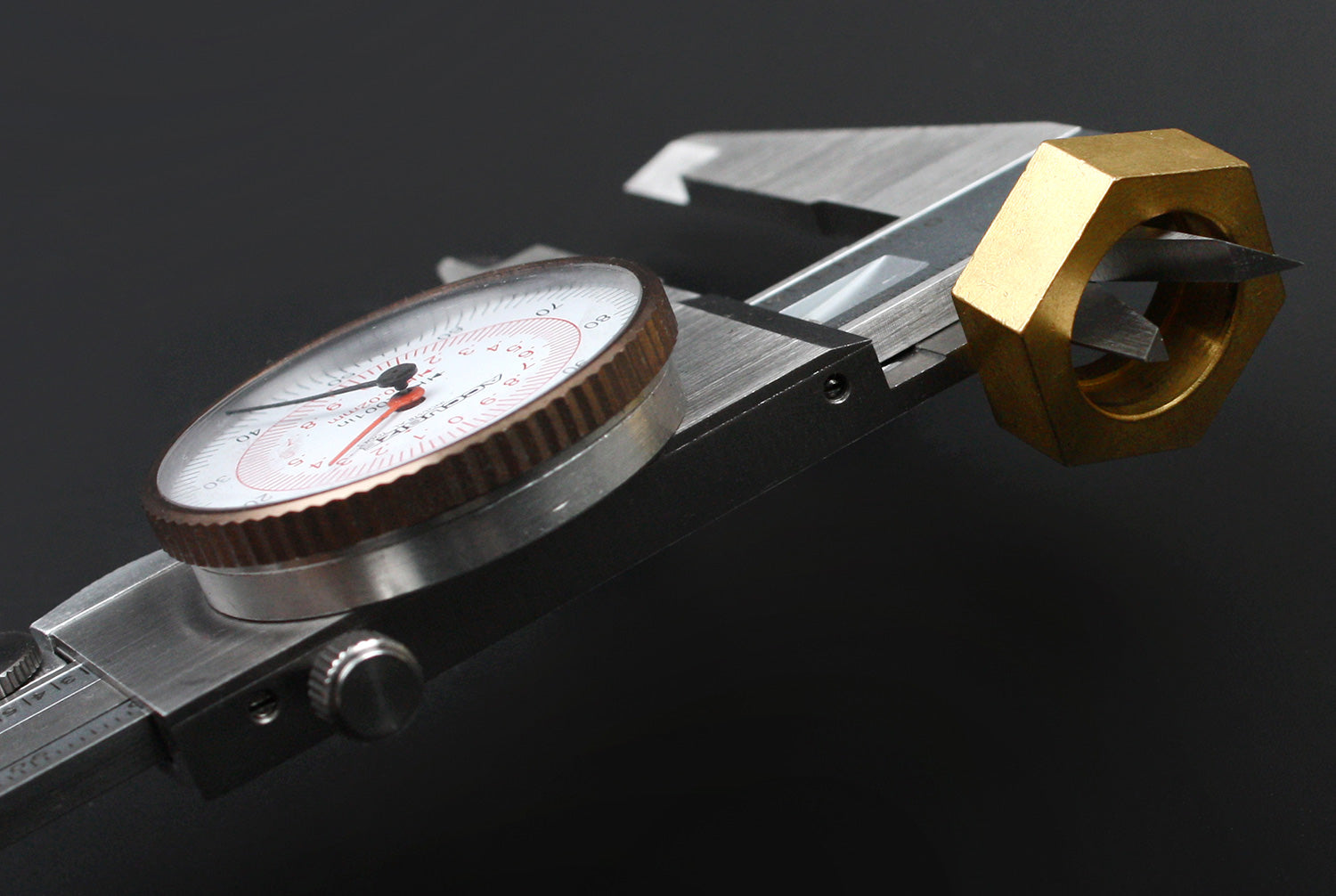 Dual Needle Precision Inch/Metric Dial Caliper, Stainless Steel