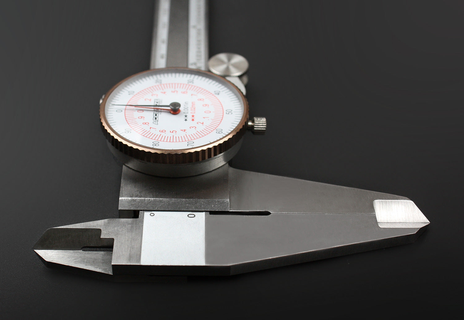 Dual Needle Precision Inch/Metric Dial Caliper, Stainless Steel